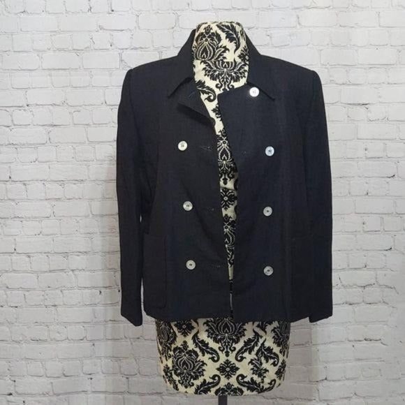 Giorgio Sant Angelo | Jackets & Coats | Giorgio Sant Angelo Black Linen ...